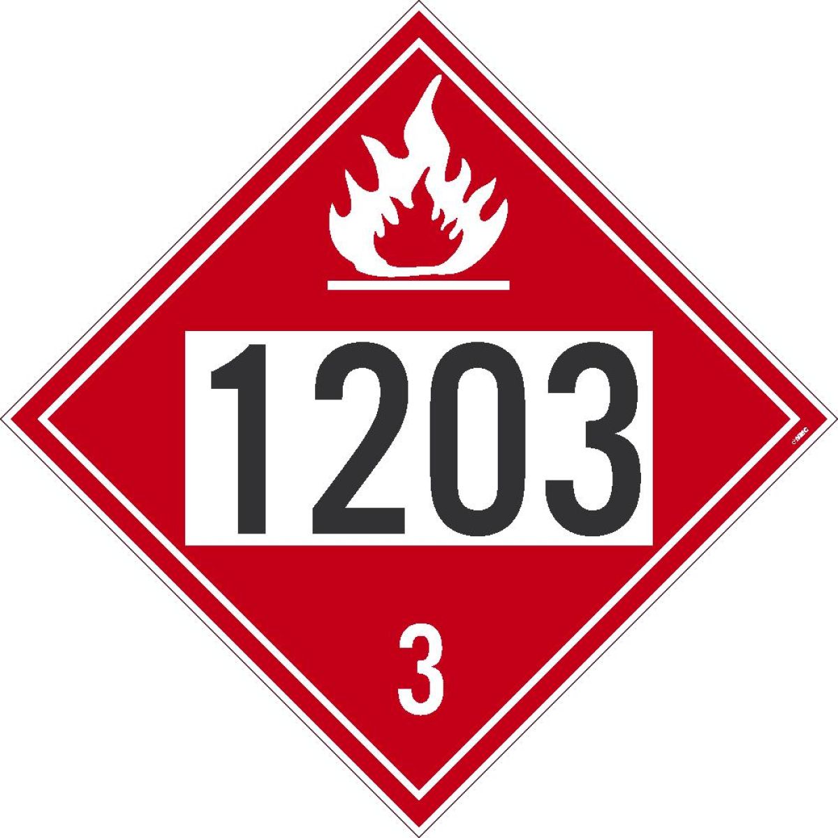 1203 3DOT PLACARD SIGN (DL41BTB)
