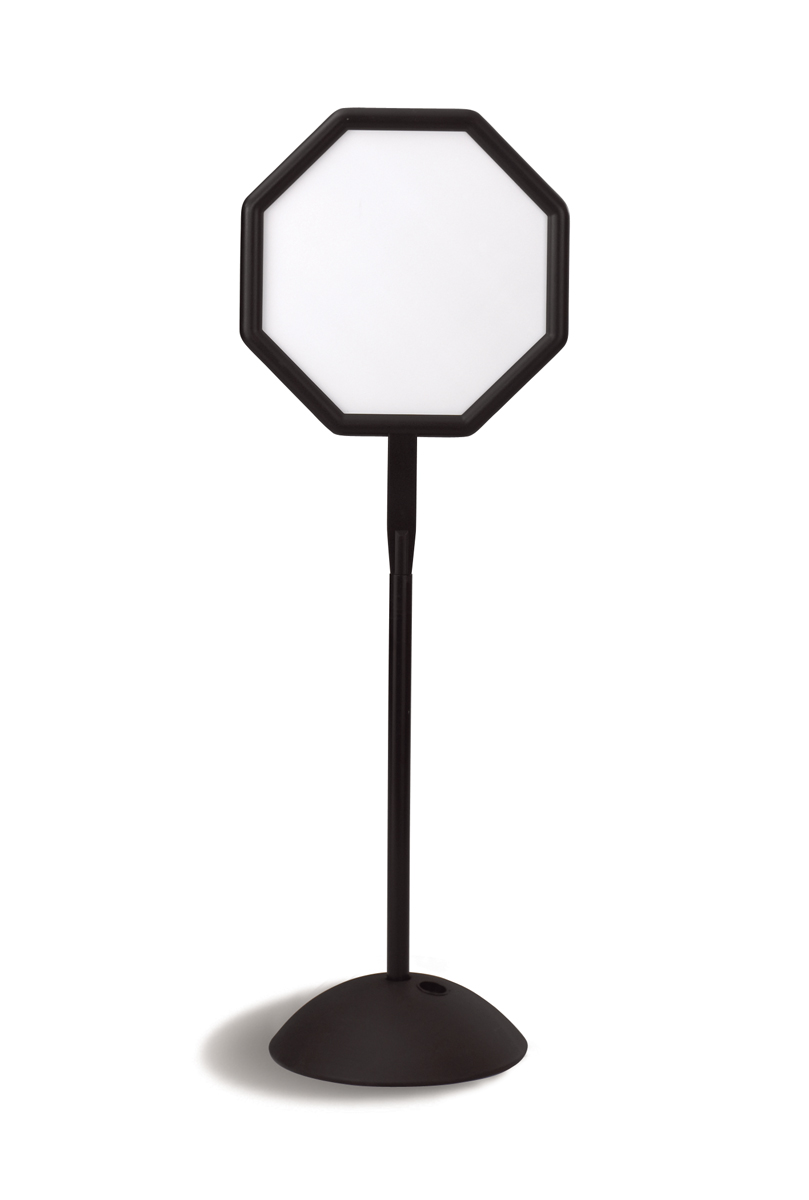 Octagonal Pedestal Sign Dry-Erase Directional Sign DTE129