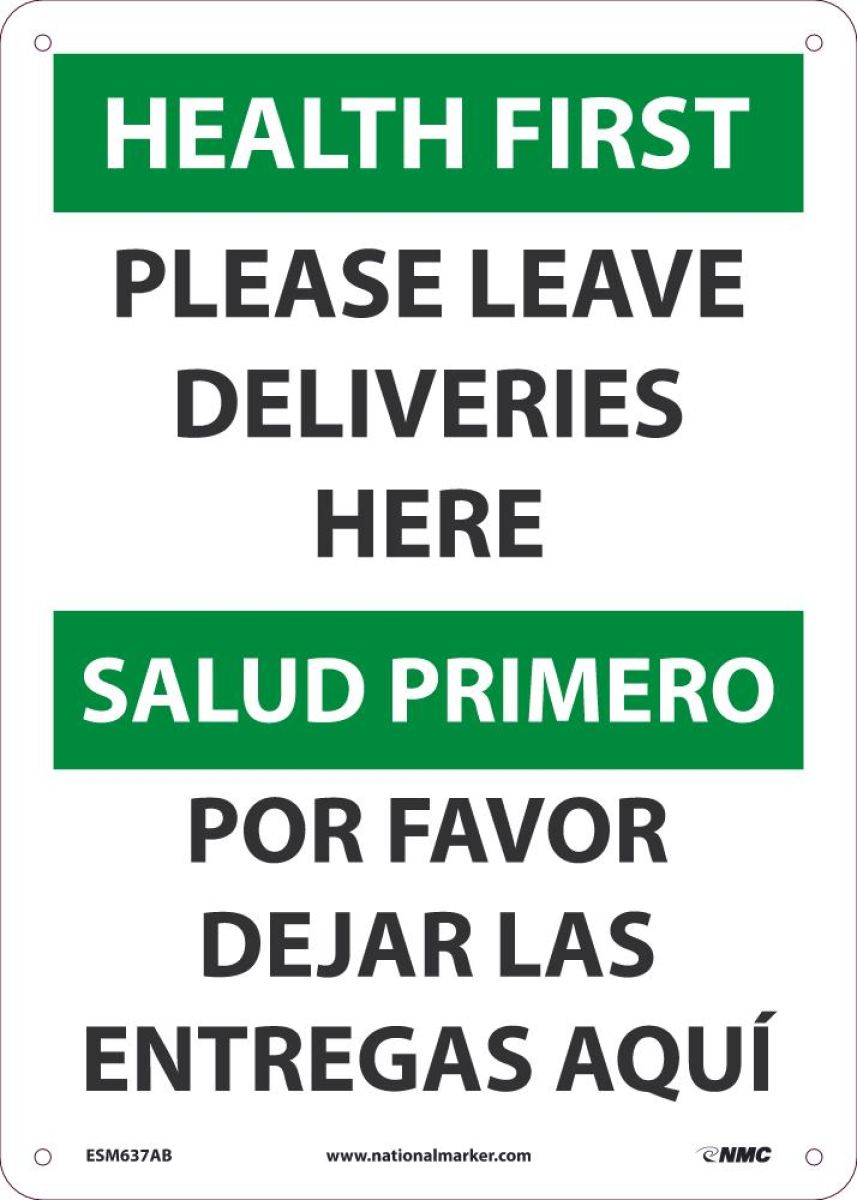 PLEASE LEAVE DELIVERIES HERE, ENG/ESP ()