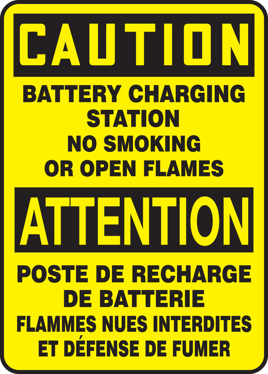 BILINGUAL SAFETY SIGN - FRENCH ()