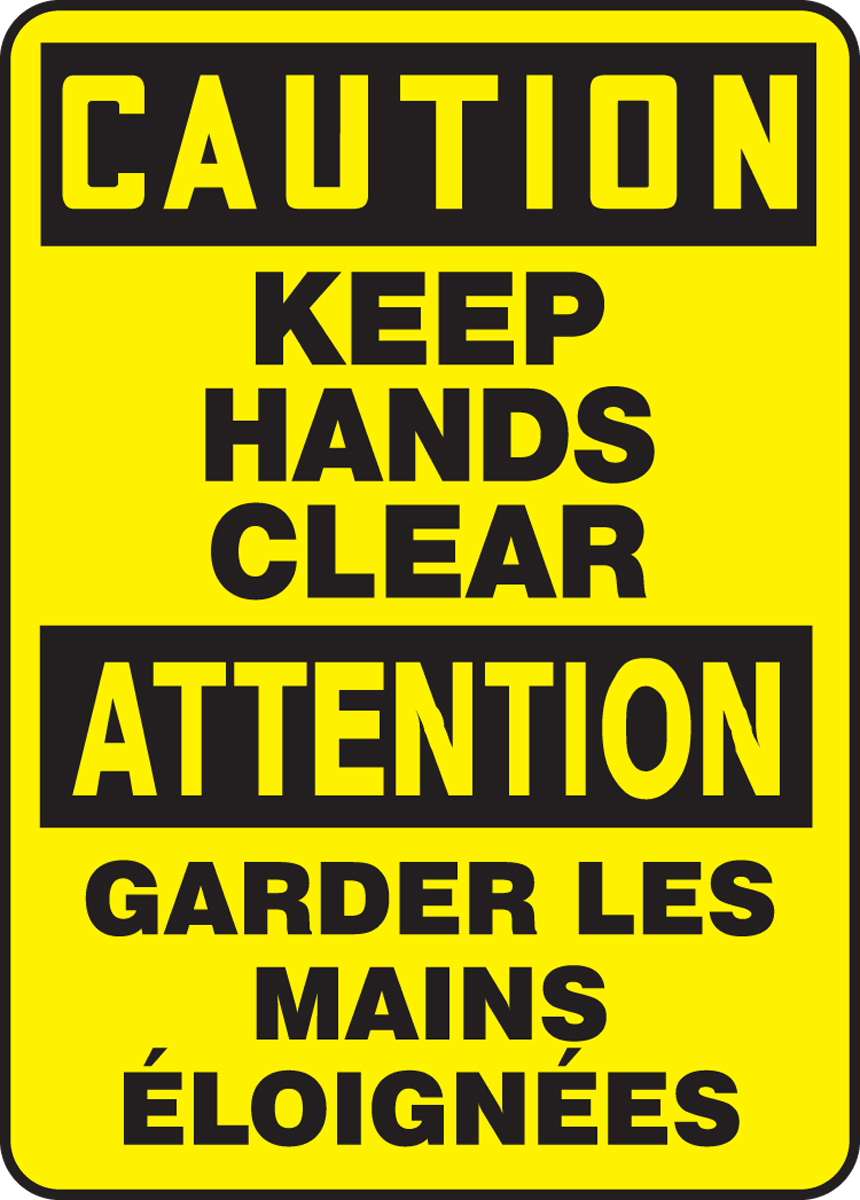 BILINGUAL FRENCH SIGN – OPERATION HAZARDS ()