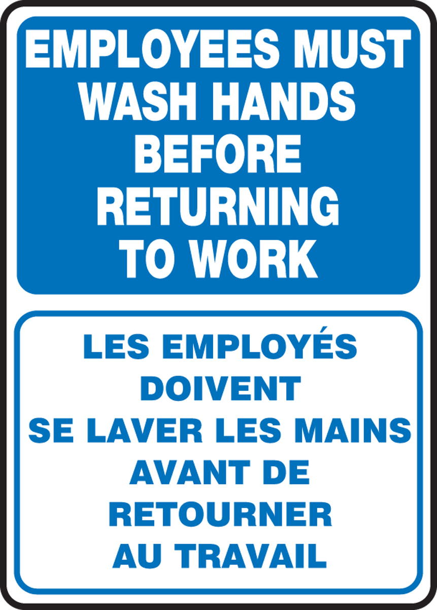 Bilingual Wash Hands Sign