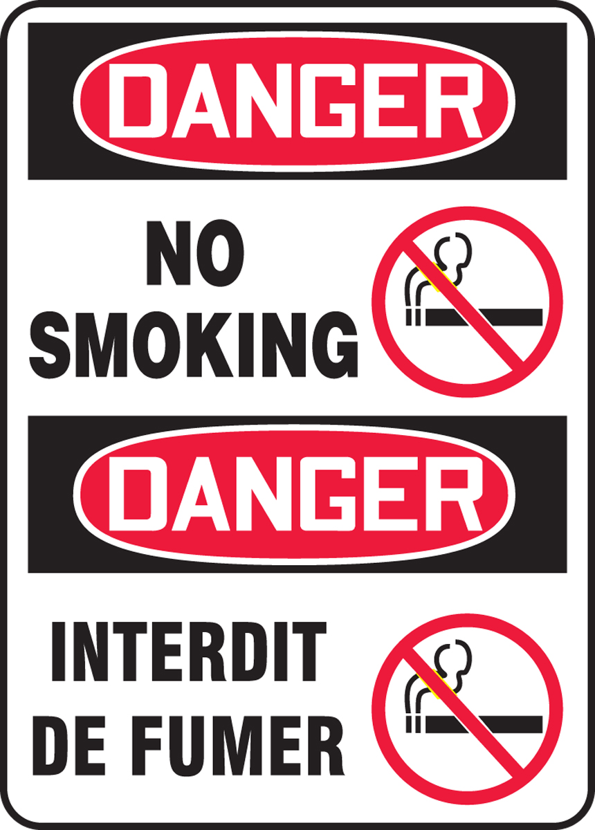 BILINGUAL FRENCH SIGN - SMOKING CONTROL ()