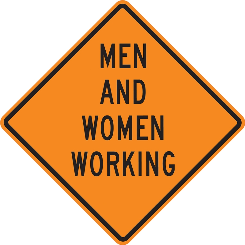 Orange Construction Sign