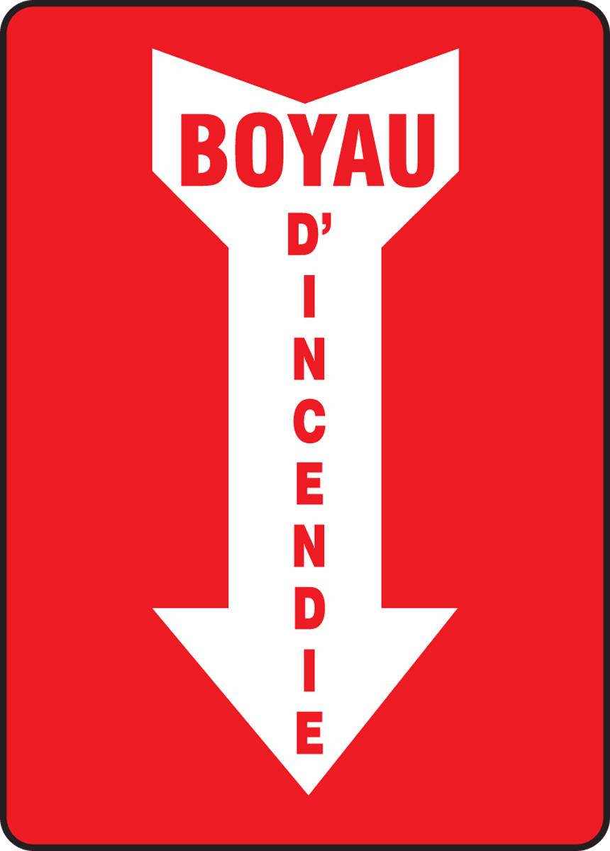 Boyau D'incendie French Fire Safety Sign FRMFXG920