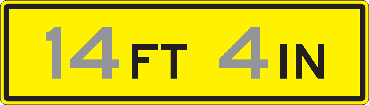 Low Clearance (Rectangle) Lane Guidance Sign FRW738