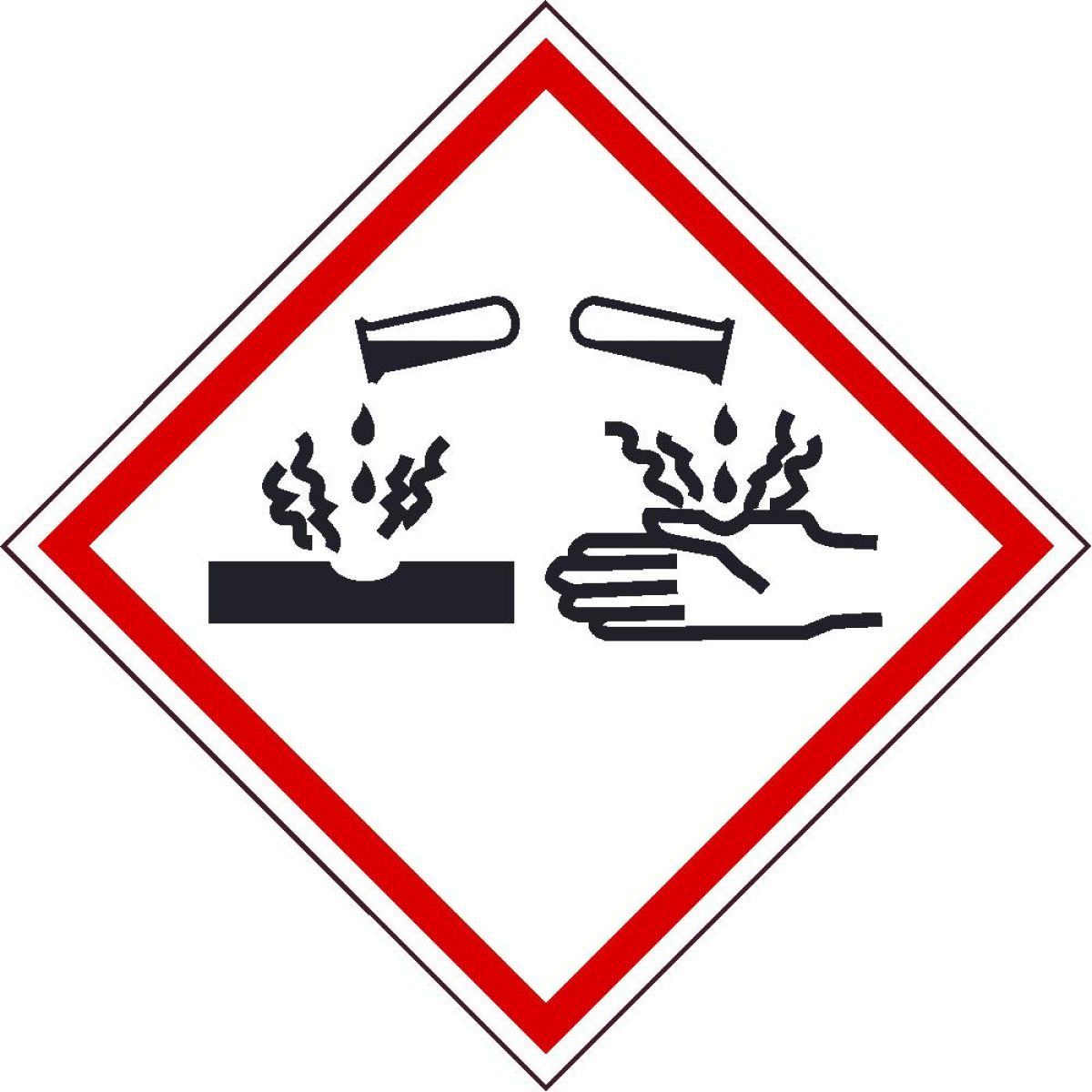 CORROSIVE GHS LABEL (GHS203AP)
