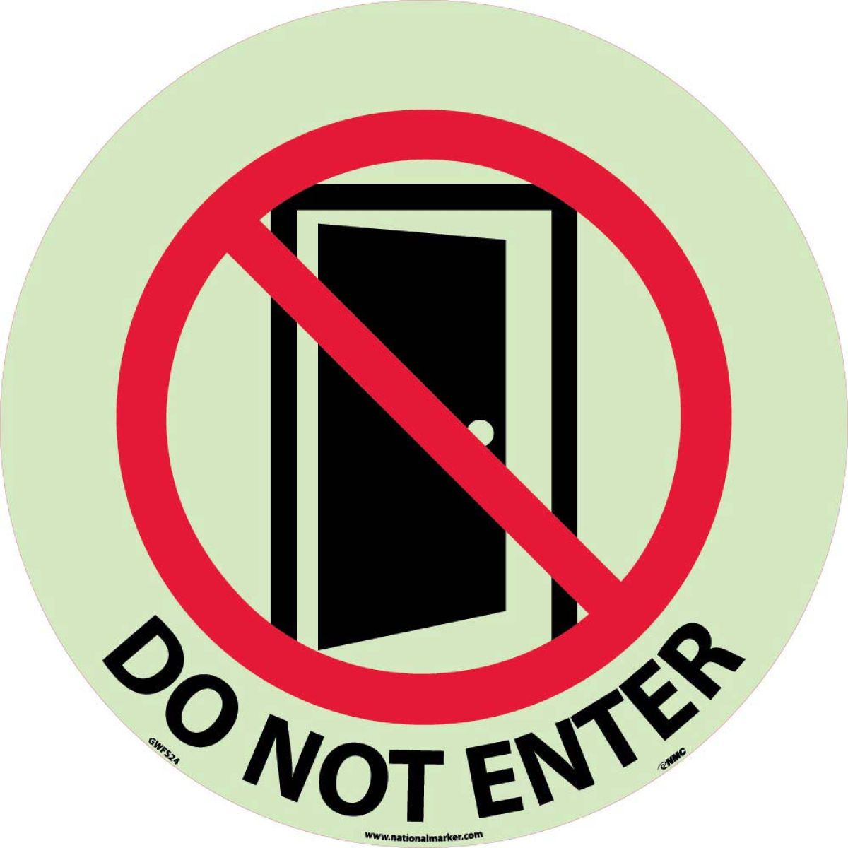 DO NOT ENTER GLOW WALK ON FLOOR SIGN ()