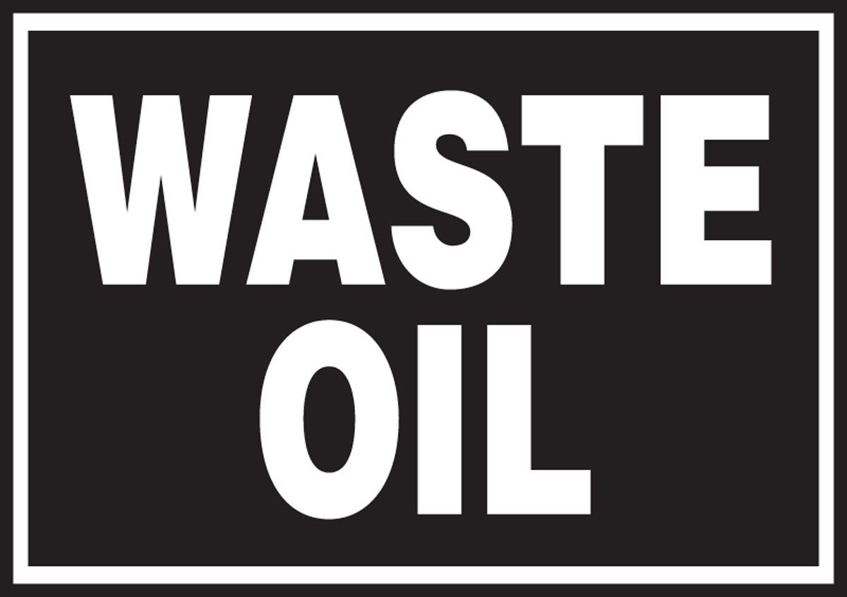 Waste Oil Safety Label LCHL504 Waste Oil Safety Label LCHL504