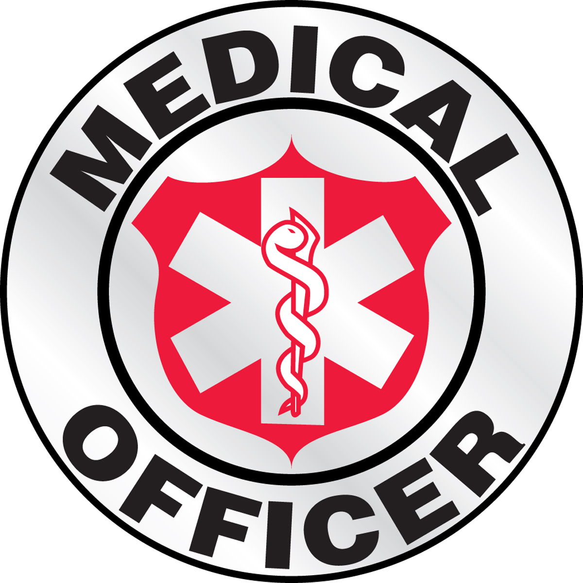 Medical Officer Emergency Response Reflective Helmet Sticker LHTL639
