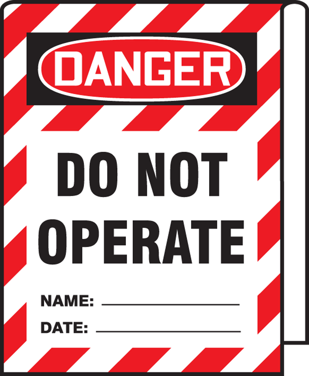 OSHA Danger Cable Wrap: Do Not Operate (LKW102)