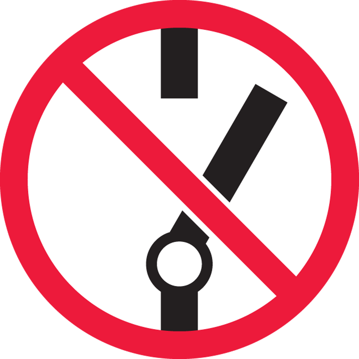 ISO Prohibition Safety Label: Do Not Alter The State Of The Switch ...