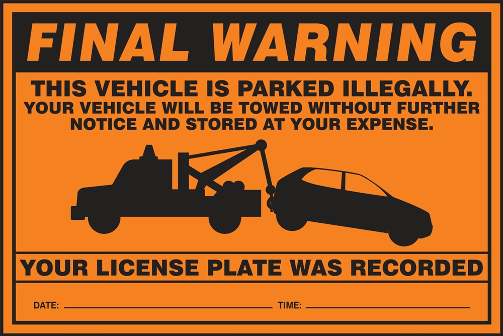 Final Warning This Vehicle Parked Illegally Parking Violation Labels Final Warning This Vehicle Parked Illegally Parking Violation Labels