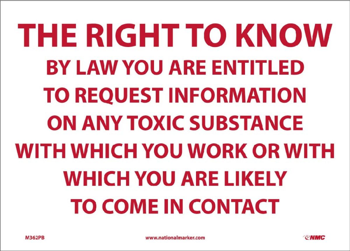 RIGHT TO KNOW SIGN ()