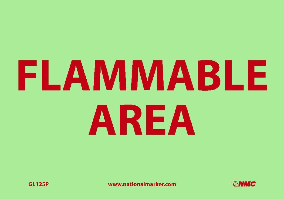 FLAMMABLE AREA SIGN ()