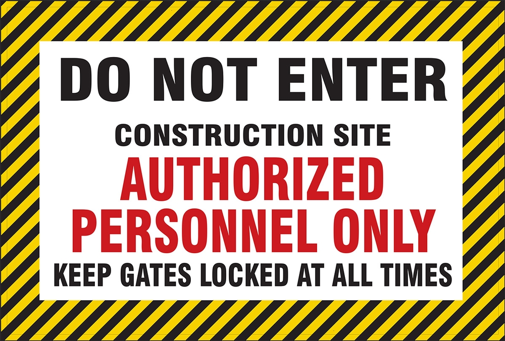Fence-Wrap Mesh Gate Screens: Do Not Enter - Construction Site ...