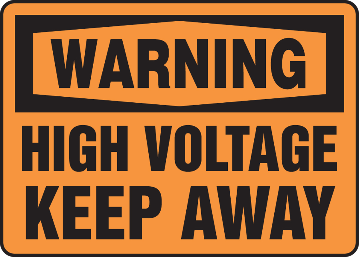 High Voltage Keep Away OSHA Warning Safety Sign MELC324