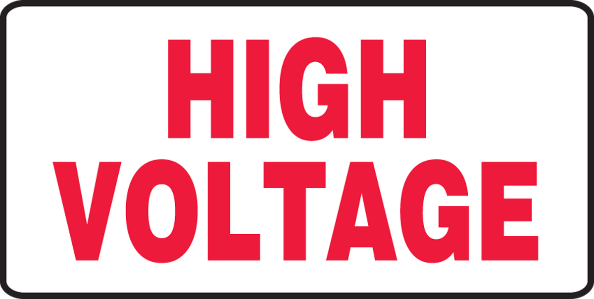 High Voltage Electrical Sign MELC514