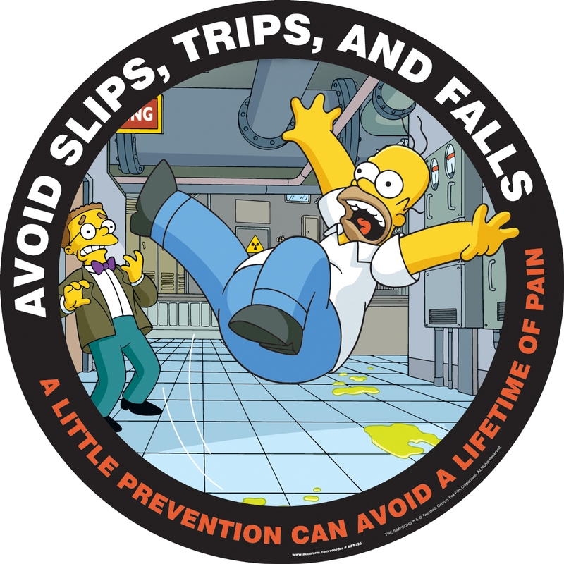 The Simspons™ Slip-Gard™ Floor Sign: Avoid Slips, Trips, and Falls A ...