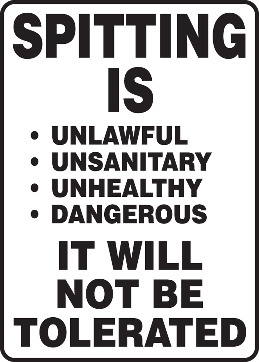 Do Not Spit Signage