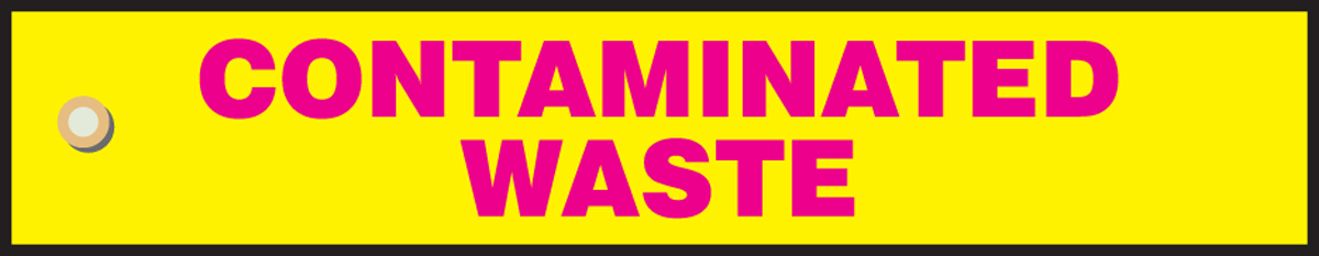 Contaminated Waste Slide-Lock System Safety Sign Insert MPKS818