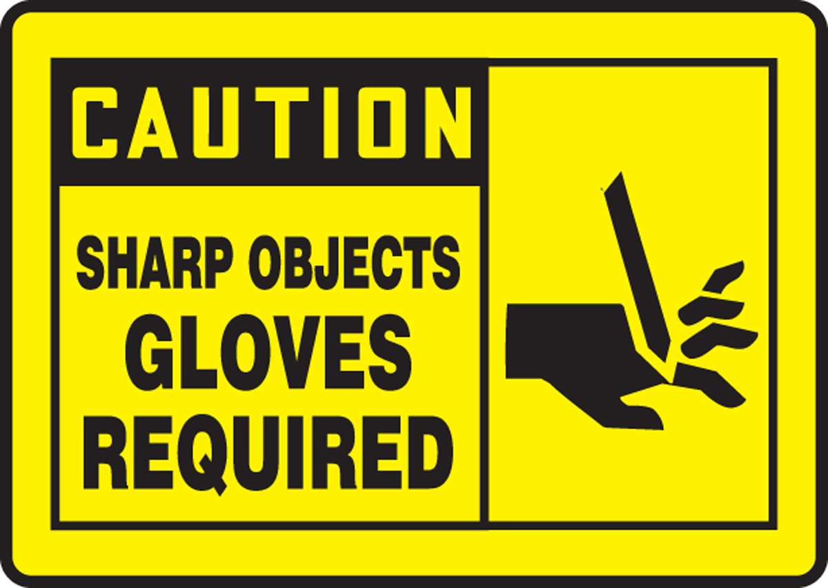 Sharp Objects OSHA Caution Safety Sign MPPE468 Sharp Objects OSHA Caution Safety Sign MPPE468