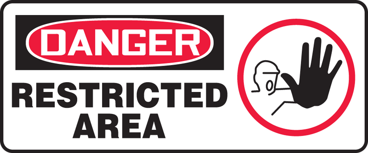 Restricted Area OSHA Danger Safety Sign MADC006