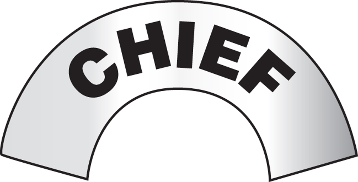 Emergency Response Reflective Helmet Sticker: Chief (MRBWRV04RFV)