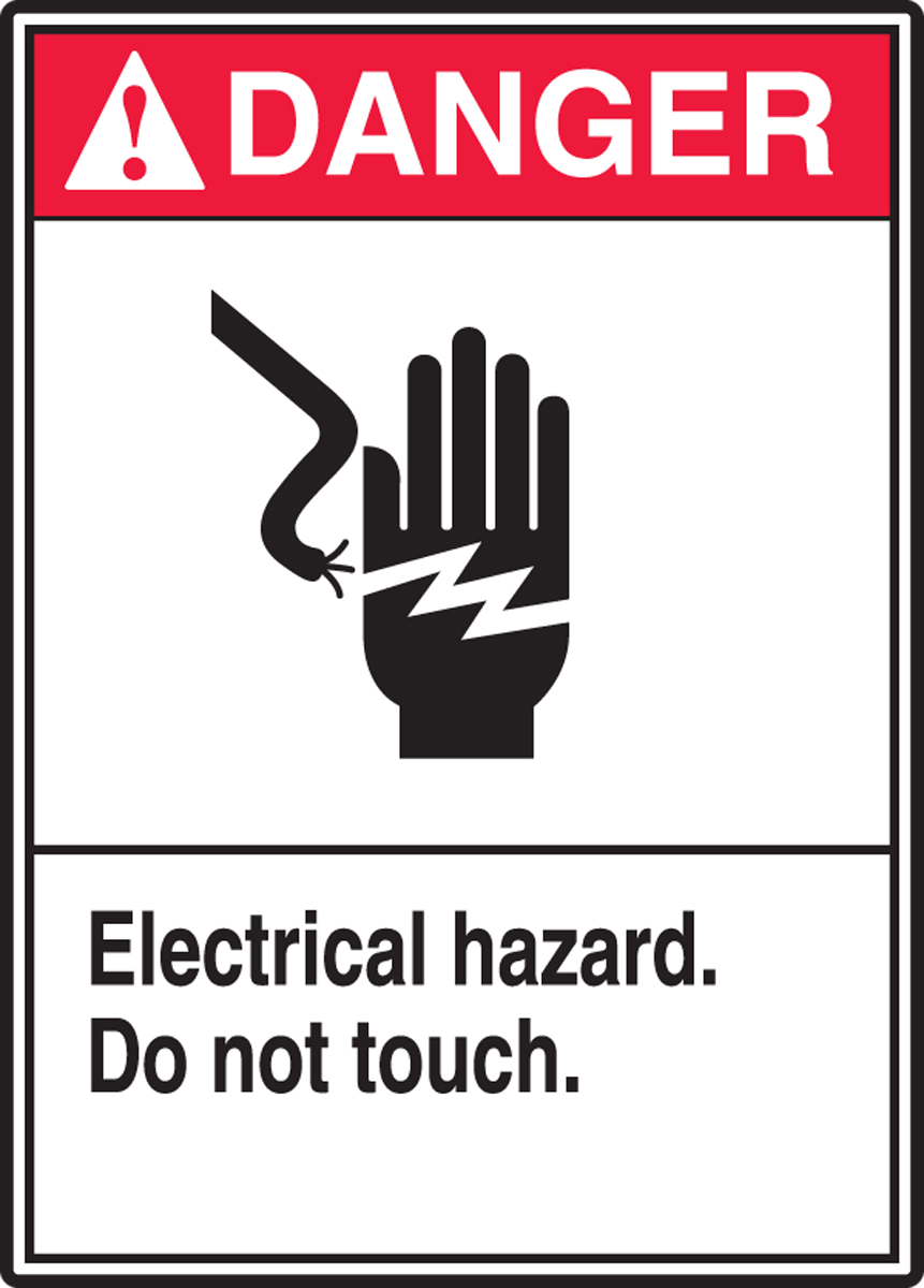 Electrical Hazard Do Not Touch. ANSI Danger Safety Sign MRLC120