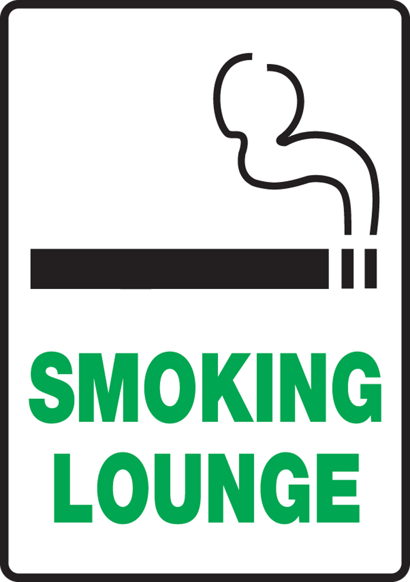 Smoking Lounge Safety Sign MSMK933