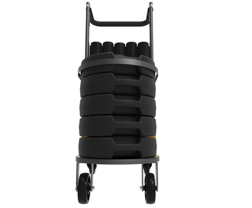 Black Belt Mobile Banner Stake Stanchion Cart PRB915