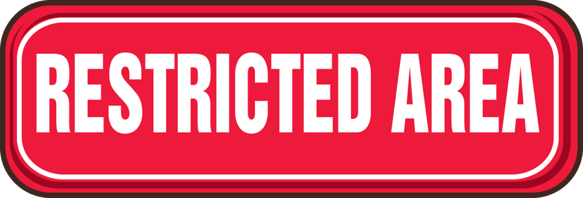 Deco-Shield™ Sign: Restricted Area ()
