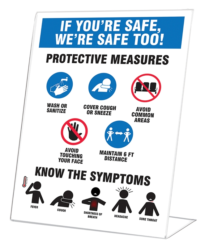 Protective Measures Countertop Sign PNG101