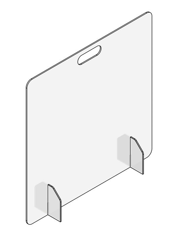 Countertop Desktop Front Panel Accu-Shield™ SG Clear Barrier Panels PRL100