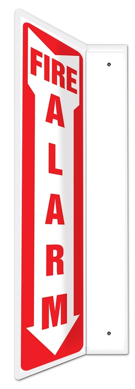 Fire Alarm (Down Arrow) Projection™ Safety Sign PSP328