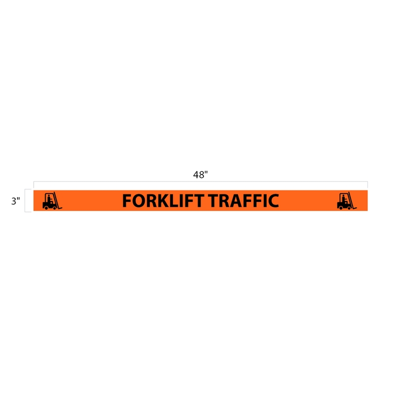 Slip-Gard™ Crosswalk Message Strip: Forklift Traffic Orange/Black (PSR913)