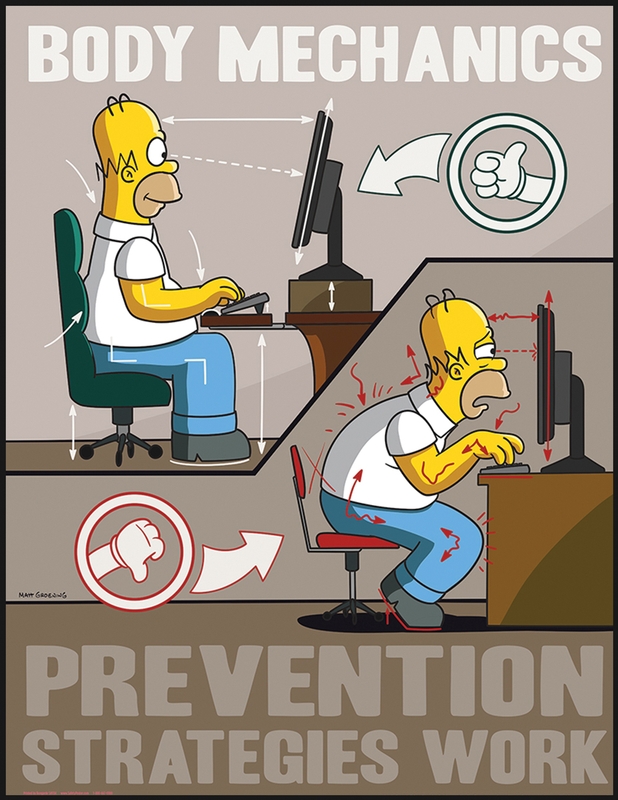 The Simpsons™ Safety Posters: Body Mechanics - Prevention Strategies ...