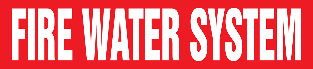 ASME (ANSI) Pipe Marker: Fire Water System (RPK326SSA)