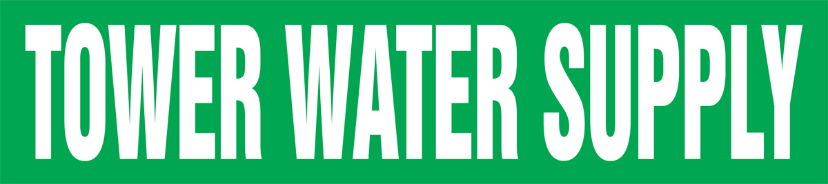 Tower Water Supply ASME (ANSI) Pipe Marker RPK709