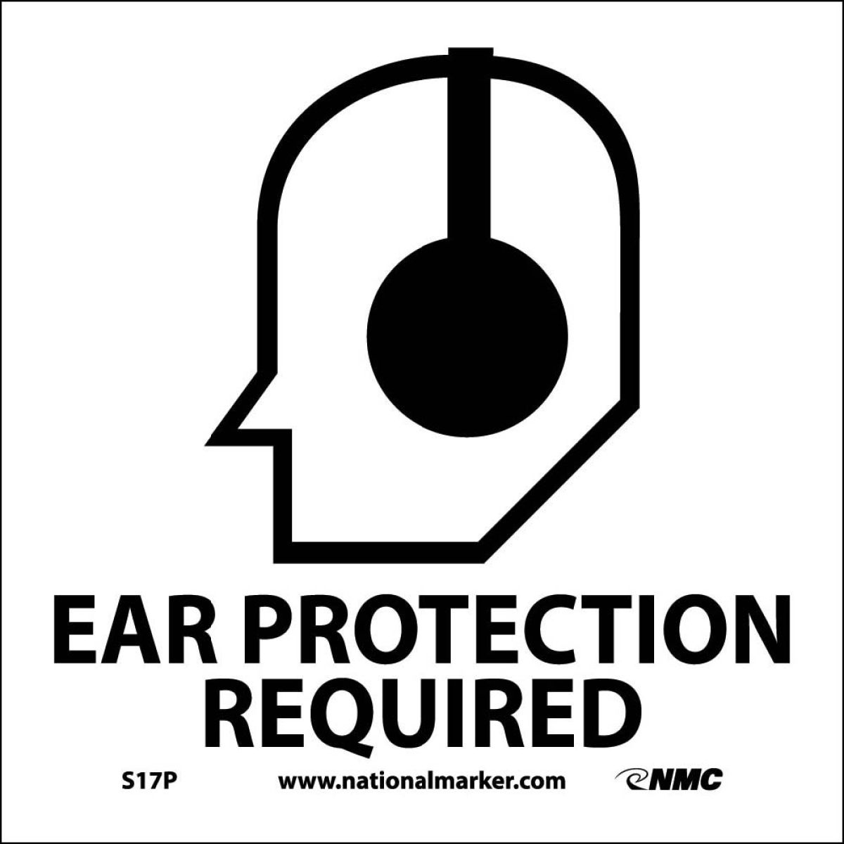 EAR PROTECTION REQUIRED SIGN ()