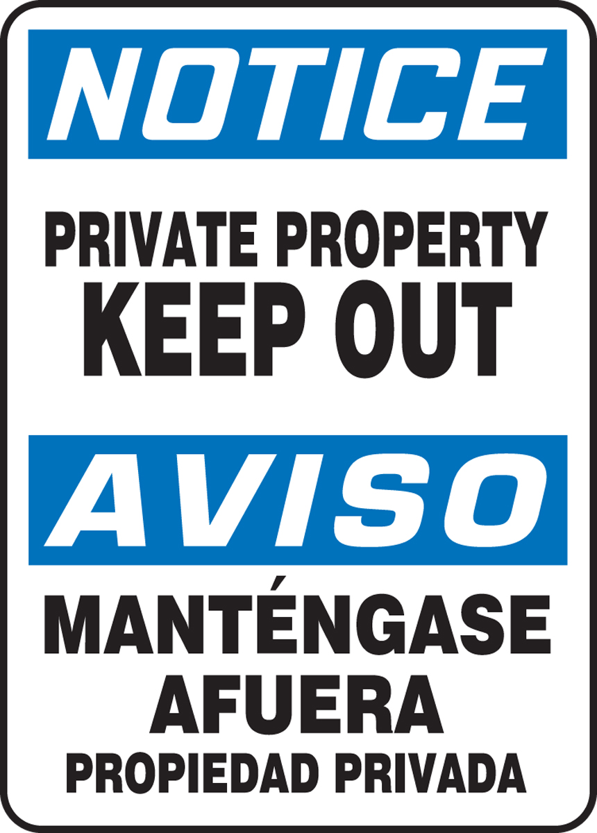 Private Property Keep Out Sign