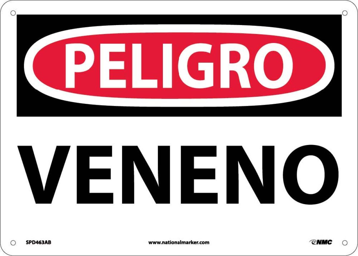 DANGER POISON SIGN - SPANISH ()