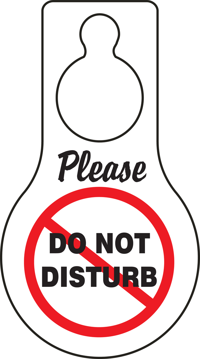 Please Do Not Disturb Shaped Hanger Tag TAD610