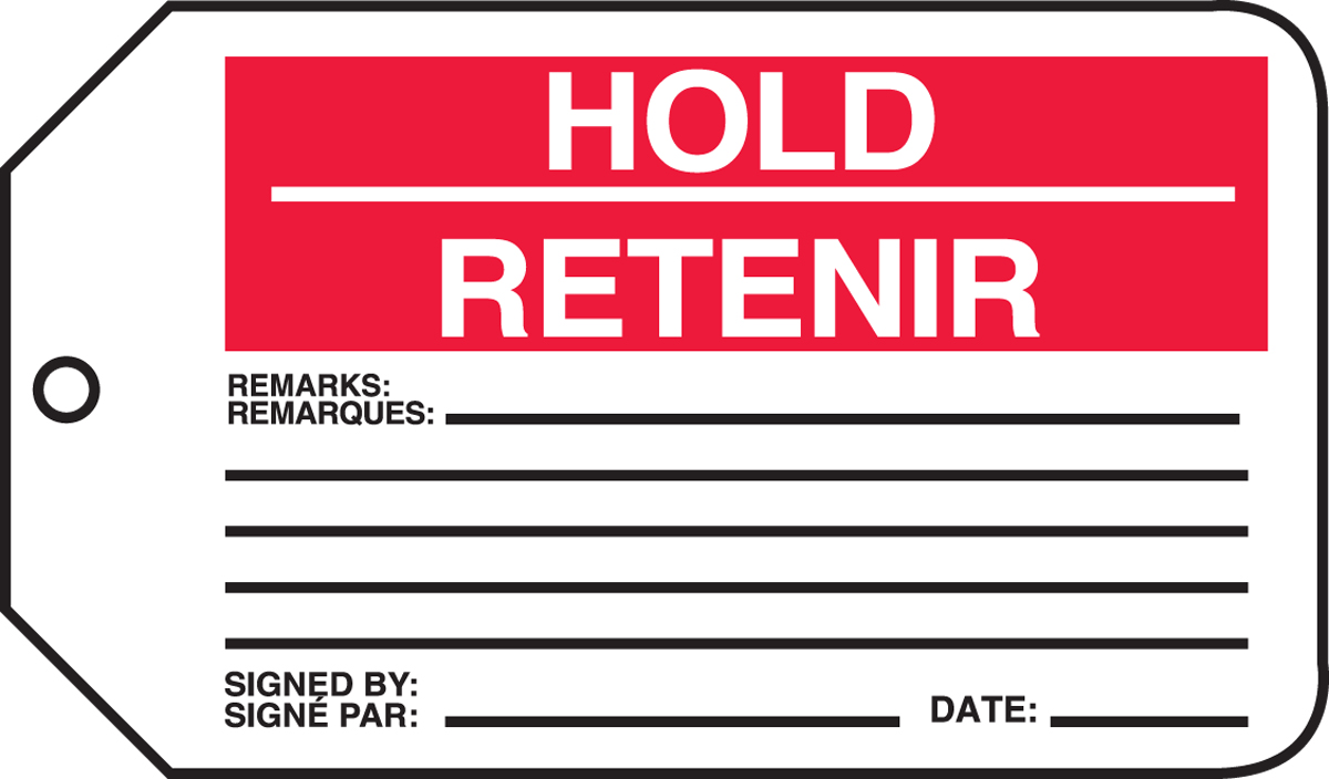 FRENCH PRODUCTION CONTROL TAG (TCF404CTP)