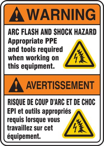 BILINGUAL SAFETY SIGN - FRENCH ()