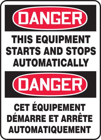 BILINGUAL SAFETY SIGN - FRENCH ()