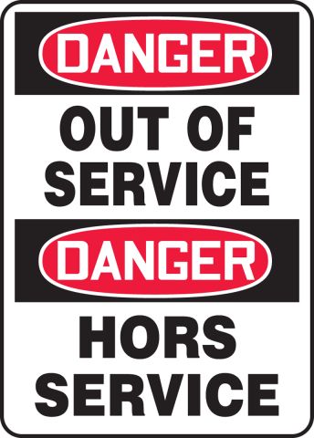 BILINGUAL SAFETY SIGN - FRENCH ()