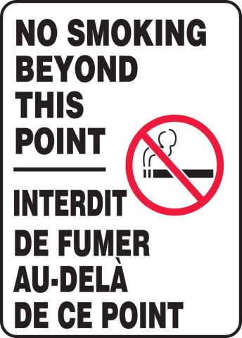 BILINGUAL FRENCH SIGN-SMOKING CONTROL (FBMSMG536VS)