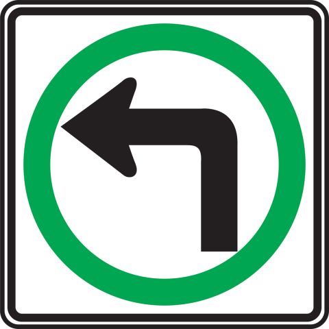 TRAFFIC SIGN - LEFT TURN ONLY (FRR003RA)