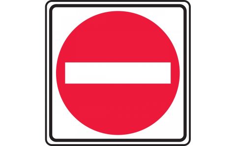 Do Not Enter Traffic Sign FRR382